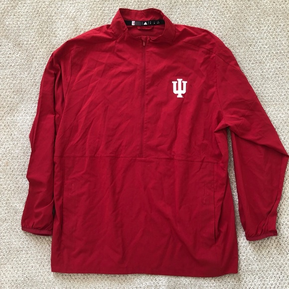 adidas | Jackets & Coats | Indiana University Half Zip Windbreaker ...